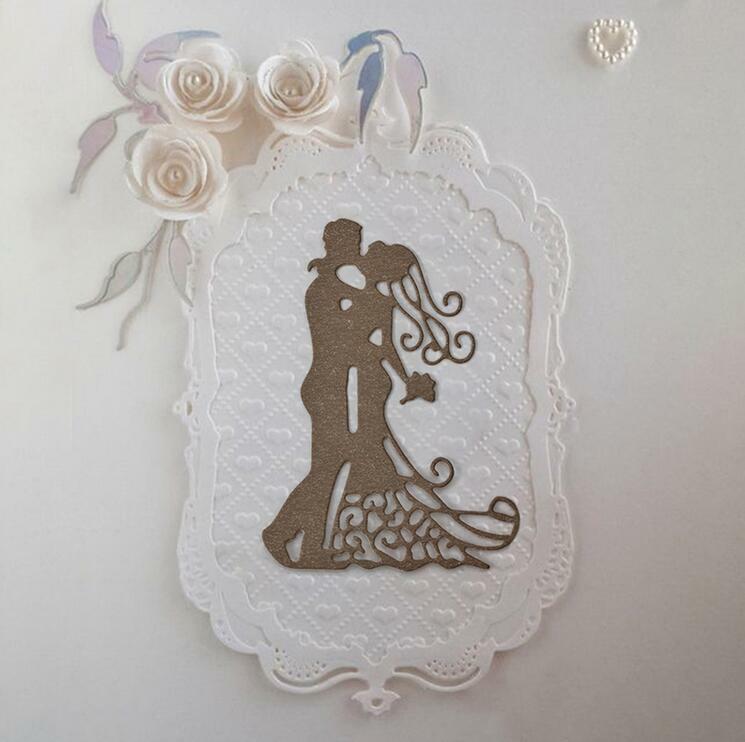 Wedding Couple Metal Cutting Dies Scrapbooking Valentine Embossing ...