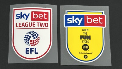 Official 2018 2020 EFL Sky Bet LEAGUE 2 Shirt Sleeve Patches Player ...