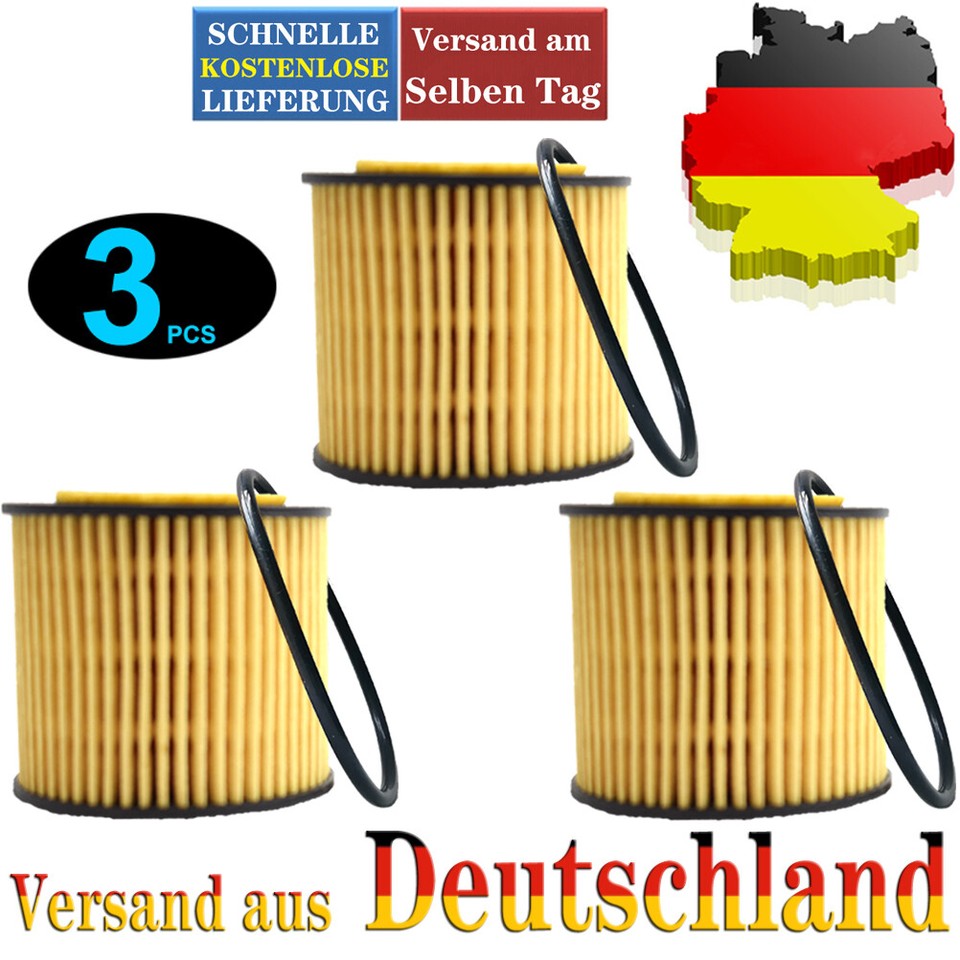 3pcs Ölfilter Filters für VW FOX POLO 9N 6R SKODA FABIA ROOMSTER SEAT 1 ...