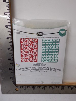 SIZZIX 658925 LOVE SET #4 HEARTS EMBOSSING FOLDERS SET EUC A32283 | eBay