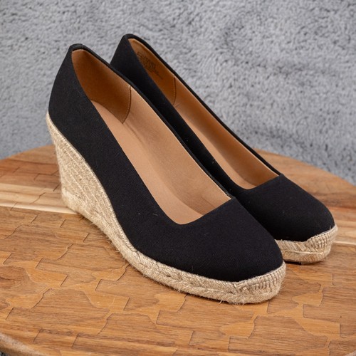 J Crew Seville Canvas Black Wedge Womens Size 6 J.Crew | eBay