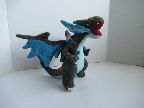 Mega Charizard X Plush - 10 inch Charizard Plush - Stuffed Pokemon Blue ...