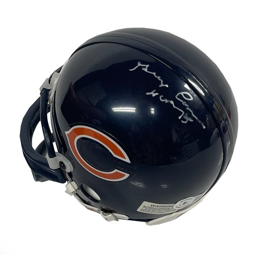 George Connor Signed & Inscribed Chicago Bears Mini Helmet Beckett COA ...