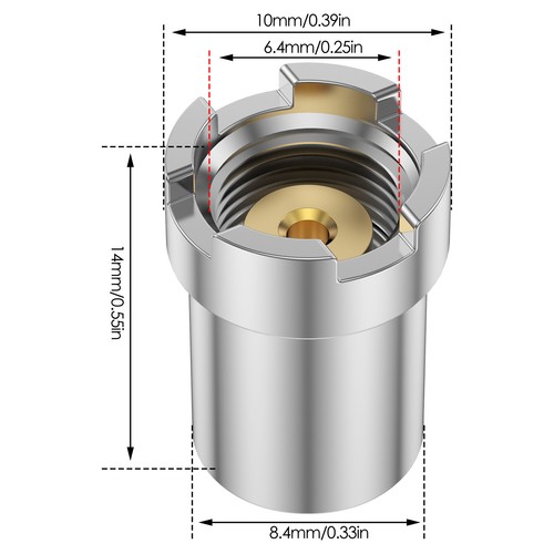 4Pcs Thread Adapter 304 Stainless Steel Threaded Ring Adapter Kit 510 ...