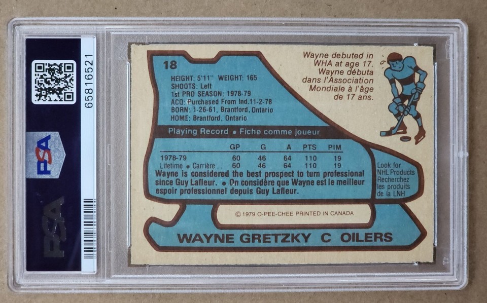 1979 OPC #18 WAYNE GRETZKY PSA NM 7 Rookie Card ... Recent Grading by ...