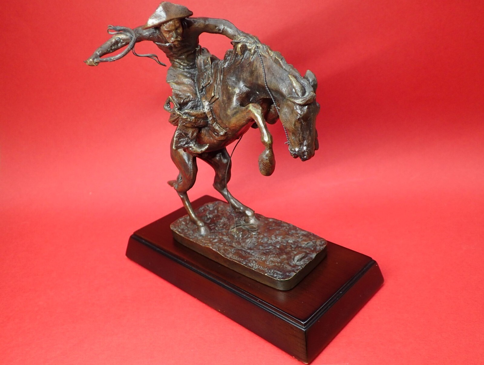 The Broncho Buster by Frederic Remington, hot-cast bronze, Franklin ...