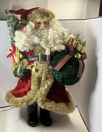 18 inch standing santa holding Christmas tree | eBay