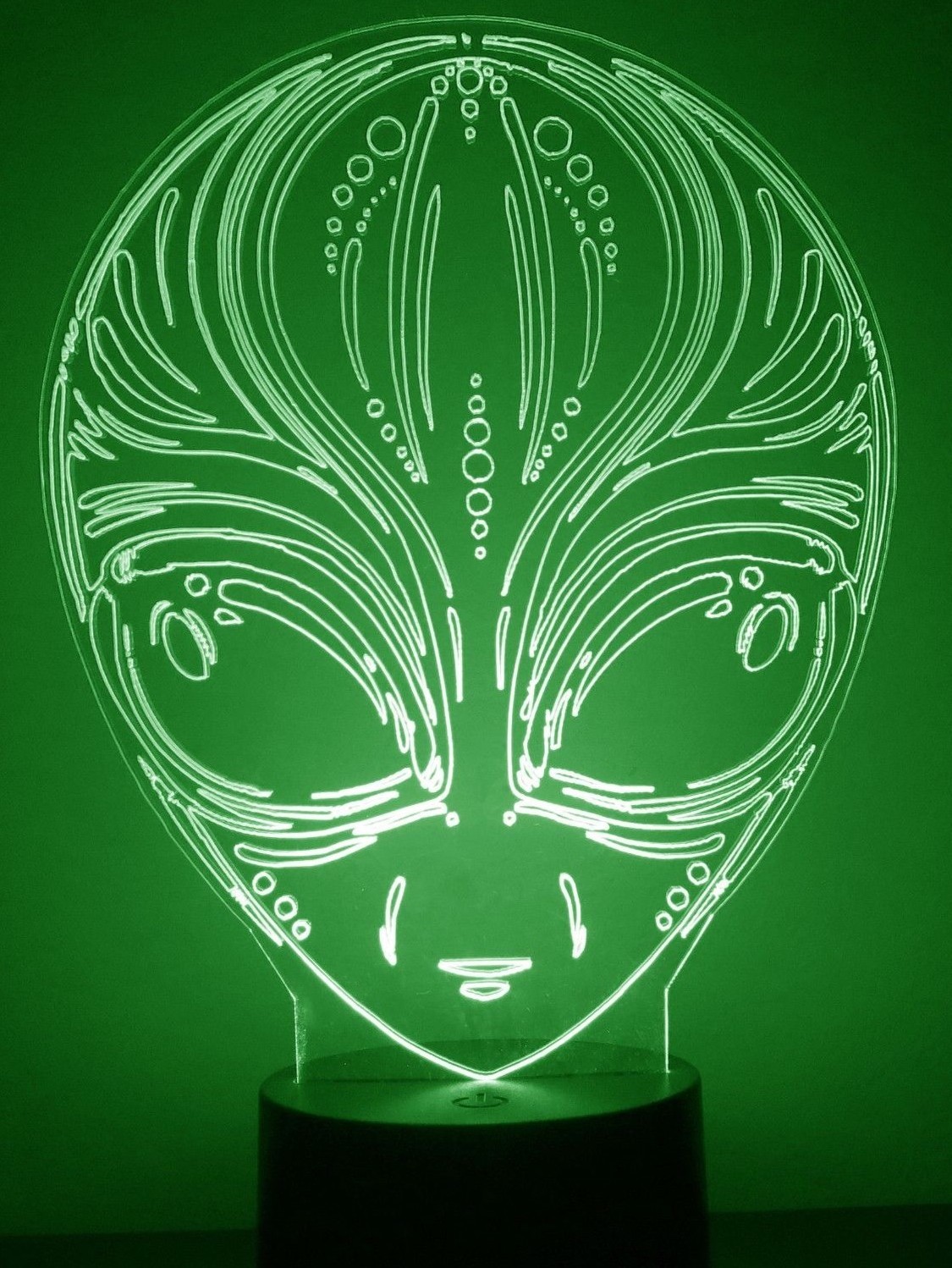 Alien Night Light Personalized FREE Light Up 3D Illusion LED Night Lamp ...