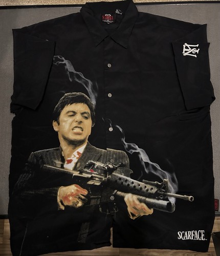 Original Scarface Button Up Shirt Mens XXXL Black Universal Studios ...