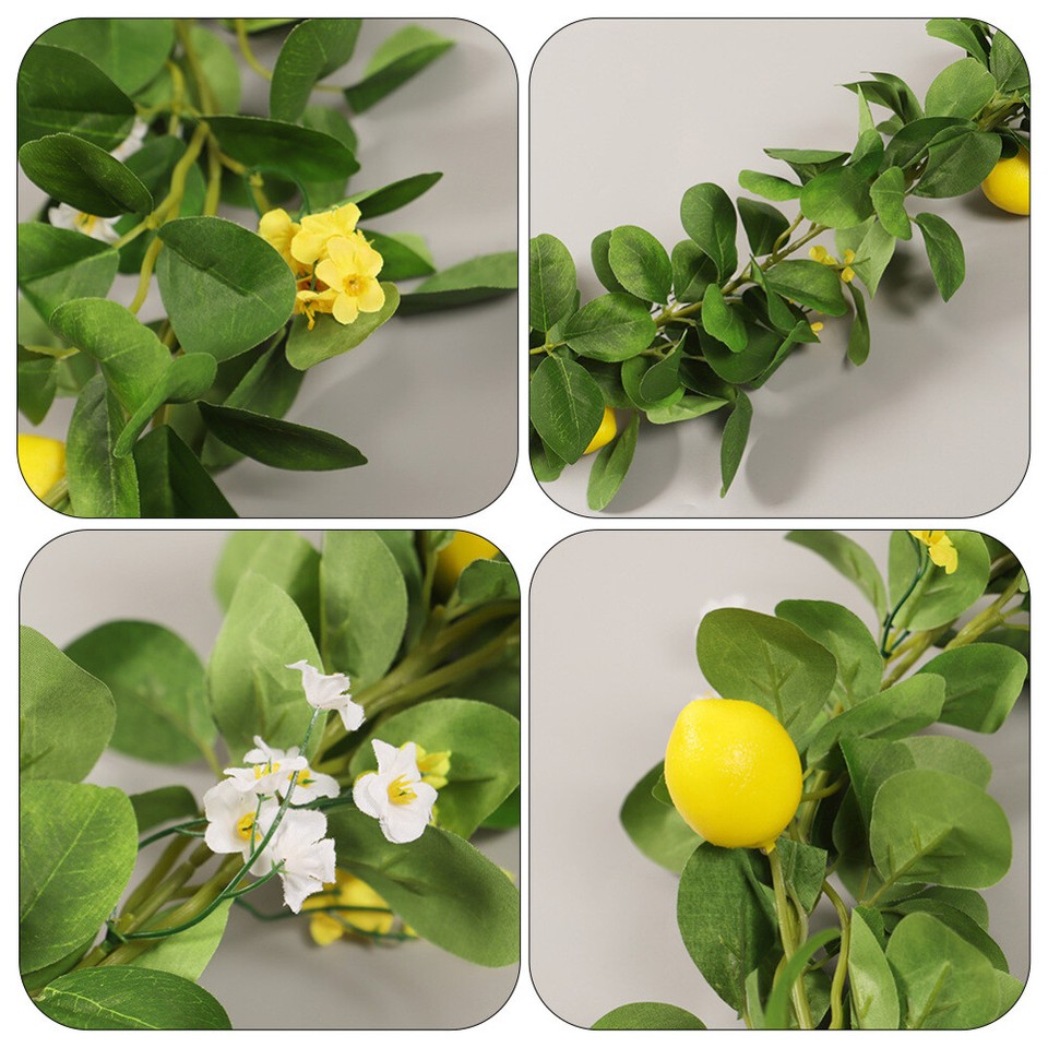 hanging lemon summer fruit garland botanical decor Fake Leaf Vine ...