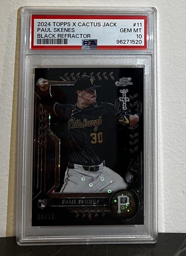 Topps Cosmic Chrome x Cactus Jack Paul Skenes RC PSA 10 #8/10 Black ...