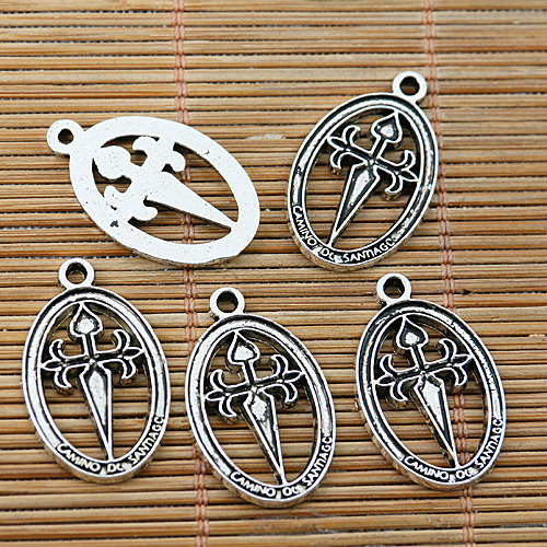 20pcs Tibetan silver oval flower charms EF1802 | eBay