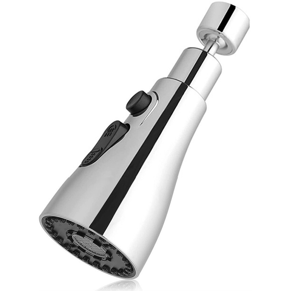 New ABS Black Faucet Sprinkler 360° 360° Swivel Water Tap Kitchen ...