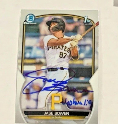 Jase Bowen 2023 Bowman CHROME autograph signed card Pittsburgh BCP-146 ...