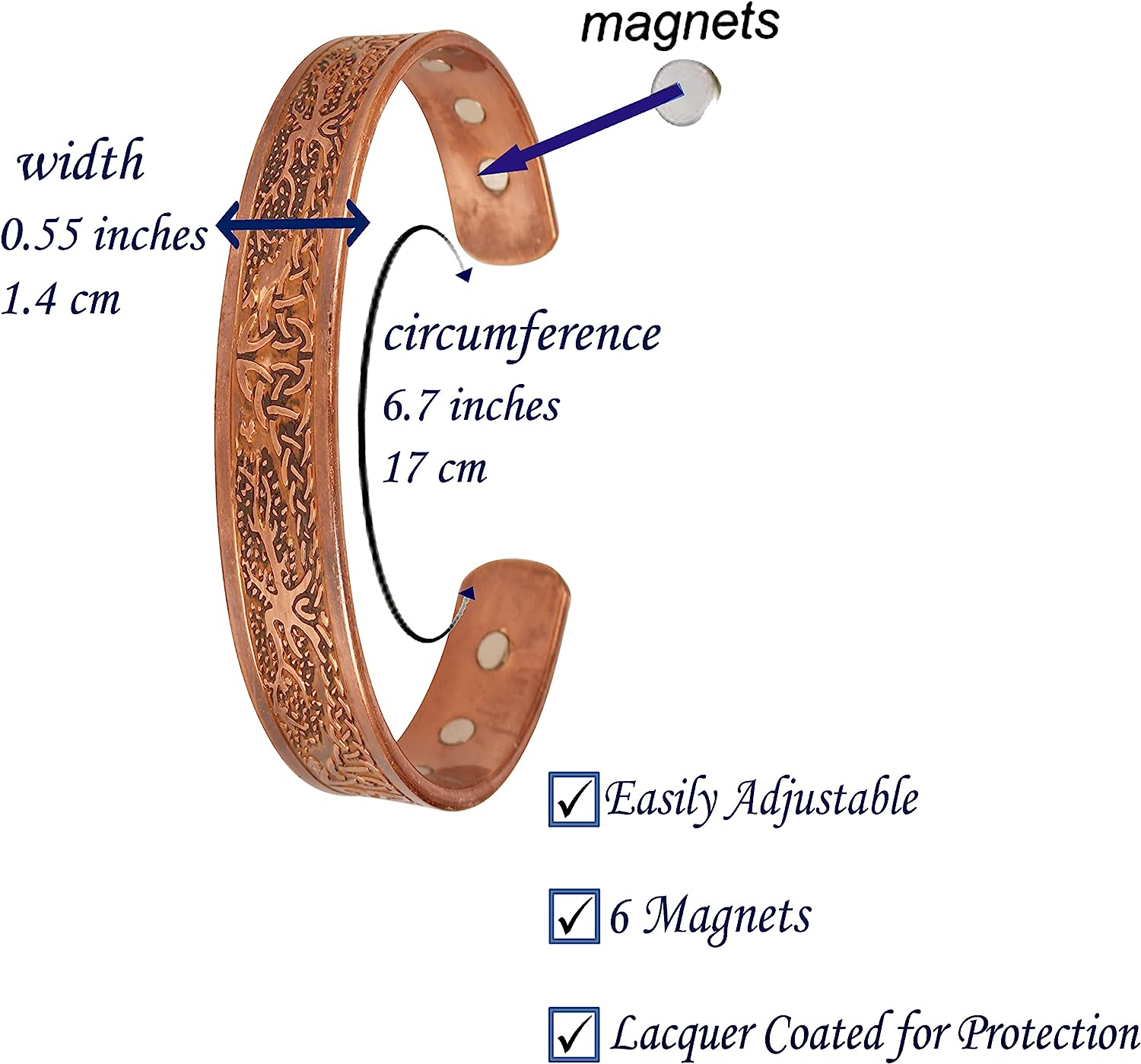 Indian Hand Crafted Healing Copper Bracelet Chakra Jewelry Cuff Gift Women Men. | eBay