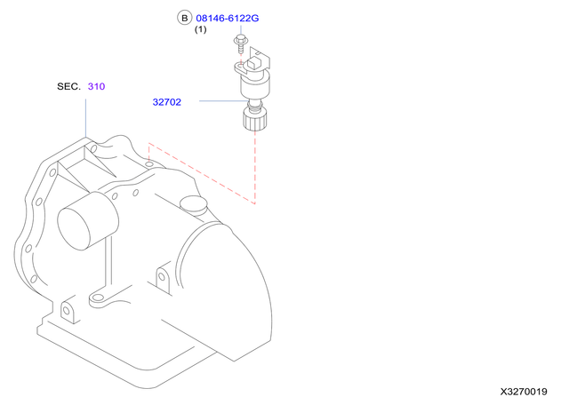 Genuine Nissan Plug ASSY Speed Meter Pinion 32707BN700 / 32707-bn700 ...