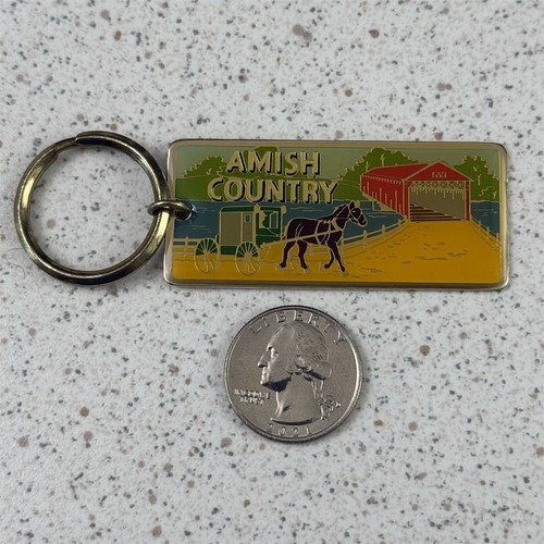Amish Country Pennsylvania Horse Buggy Travel Souvenir Keychain Key ...