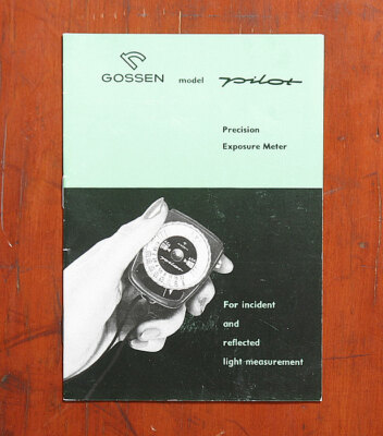 GOSSEN PILOT INSTRUCTION BOOK/116932 | eBay