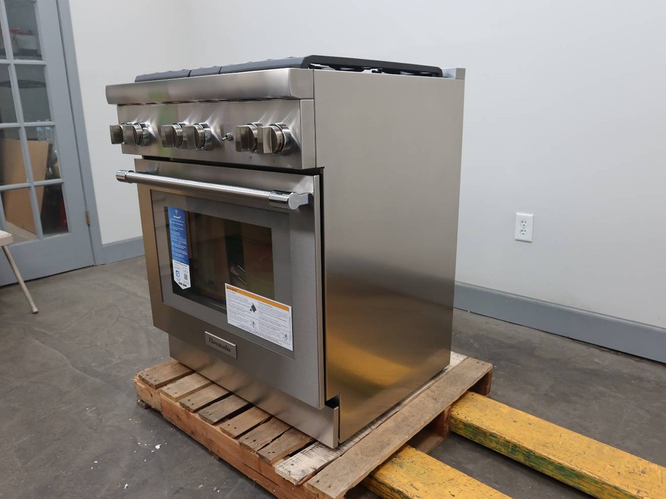 Thermador 30 Inch Stainless Freestanding Professional Dual Fuel Range ...