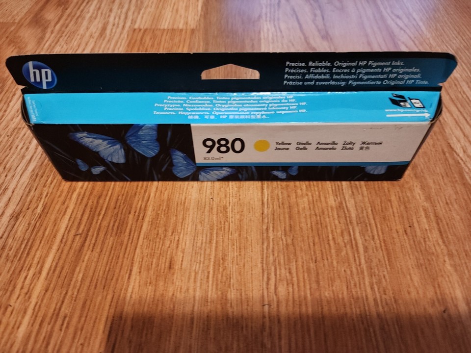HP 980 OEM Yellow D8J09A Inkjet Cartridge-02/2021 | eBay