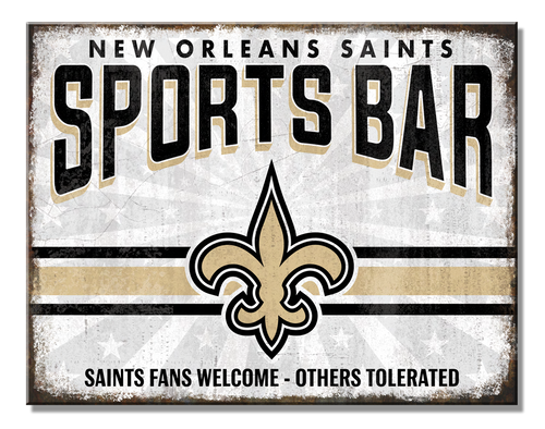 New Orleans Saints Sports Bar Tin Metal Sign Man Cave Bar Garage Decor ...