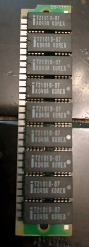 INTEL RAM 30 Pin 9 Chip SIMM Memory 1MB 80ns Gold | eBay