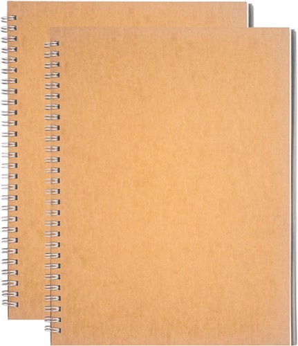 DSTELIN 10 inch x 7.5 inch, 100GSM, Blank Spiral Notebook, 2-Pack, Soft ...