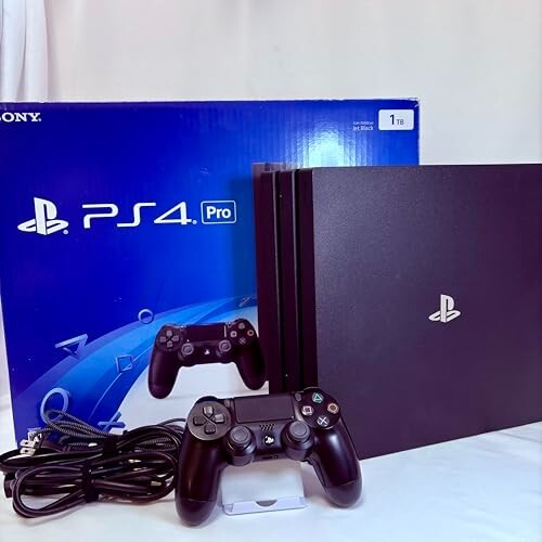 Sony PlayStation 4 PS4 Pro 1TB CUH-7000BB01 Jet Black Game Console With ...