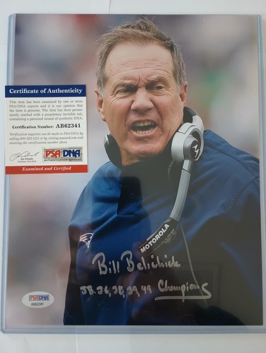 BILL BELICHICK AUTOGRAPHED 8x10 PHOTO NEW ENGLAND PATRIOTS - PSA-DNA | eBay