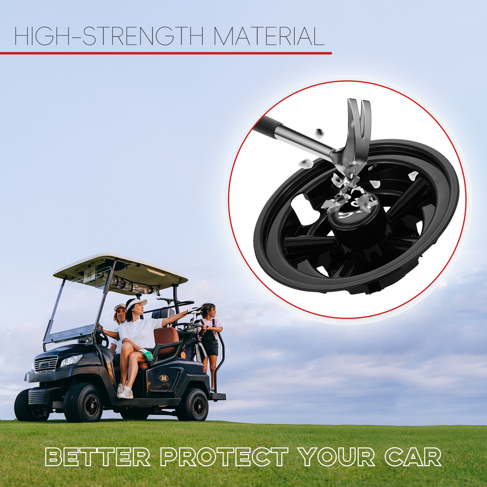 Golf Cart Hub Caps 8 inch Wheel Covers for EZGO, Yamaha, Club Car, 4PCS ...