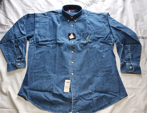 VTG CHAPS RALPH LAUREN MEN'S DENIM LONG SLEEVE SHIRT XLARGE NWT!!!! | eBay