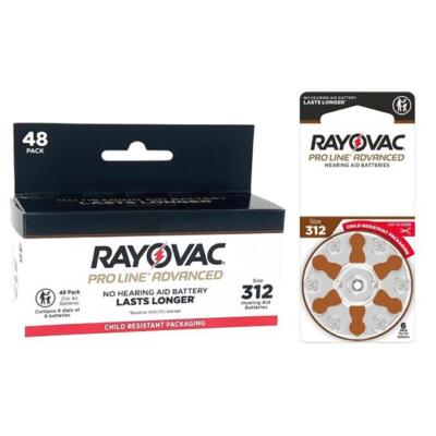 Rayovac Proline Advanced Hearing Aid Batteries | Size 312 (48 pack) | eBay