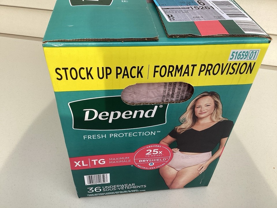 Depend Incontinence Underwear Xl Maximum Absorbency -women 36000516593 ...