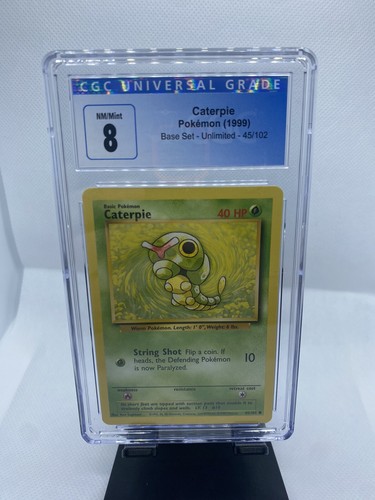 Caterpie Base Set Pokémon Cgc 8 NM/Mint | eBay