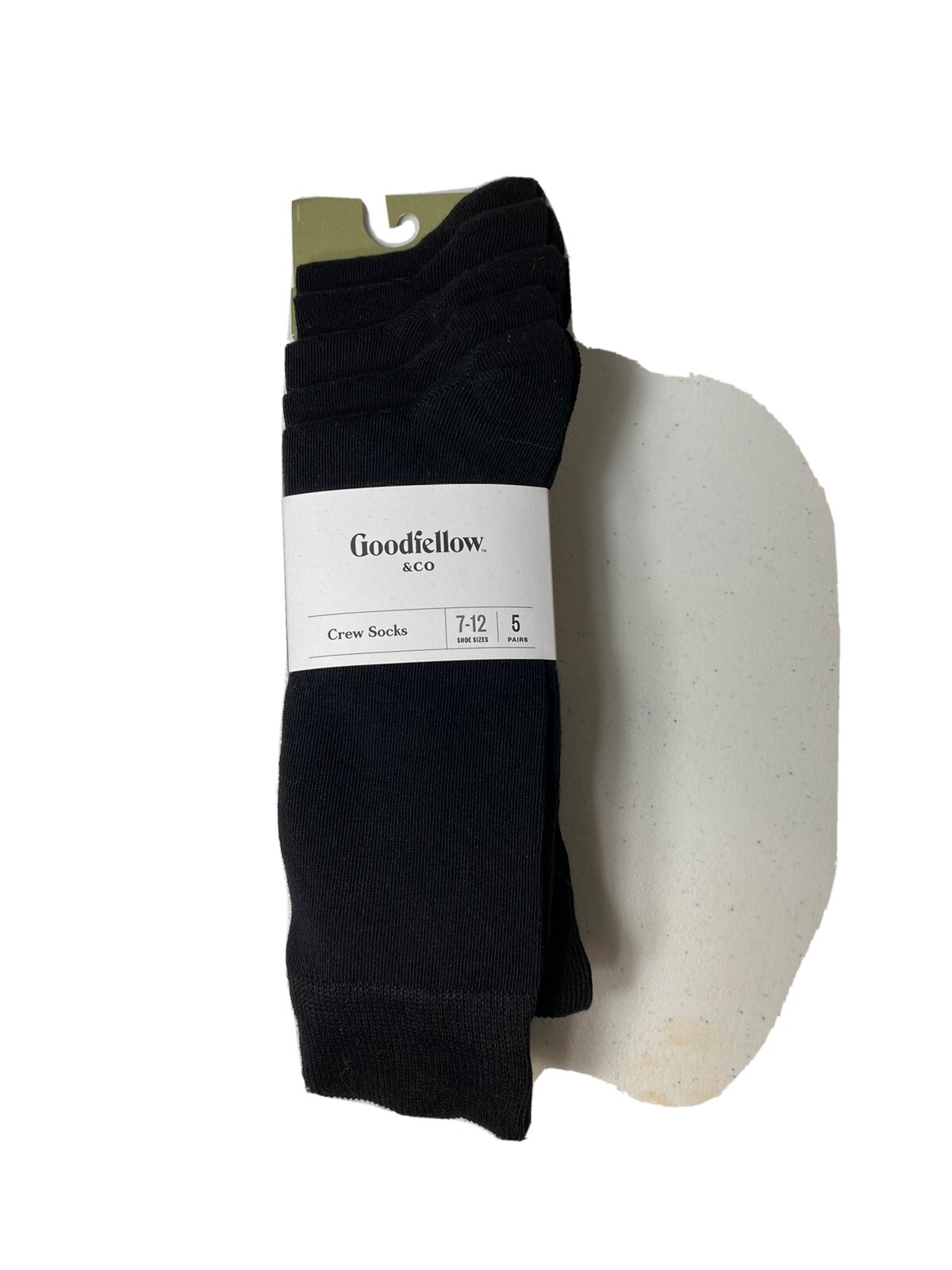 Goodfellow & Co Men's 5 PK Knit Dress Crew Socks Shoe Size 7-12 Color ...