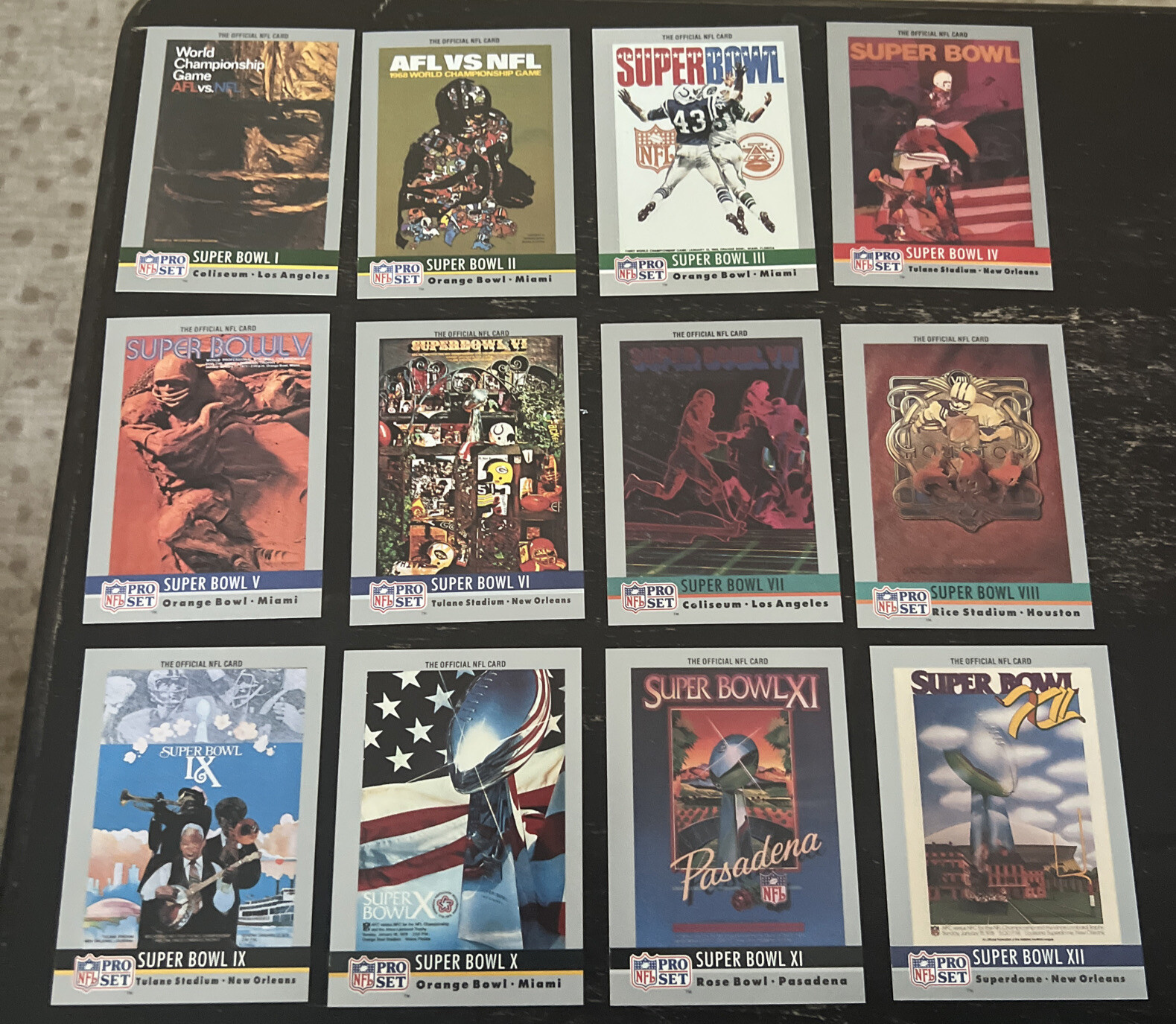 NFL 1990 Pro Set SUPER BOWL PROGRAM COVER SERIES Entire Set #1-#24 | eBay