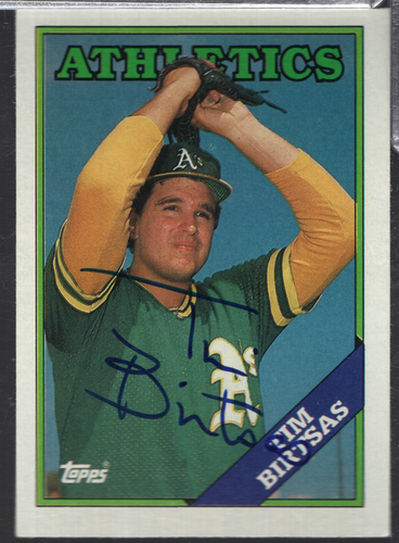 Tim Birtsas Athletics Autographed 1988 Topps #501 w/COA 101923NPCD459 ...
