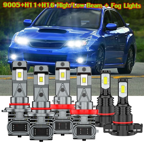For Subaru Impreza 2012-2016 Combo 6x LED Headlight Hi-Low+Fog Light ...