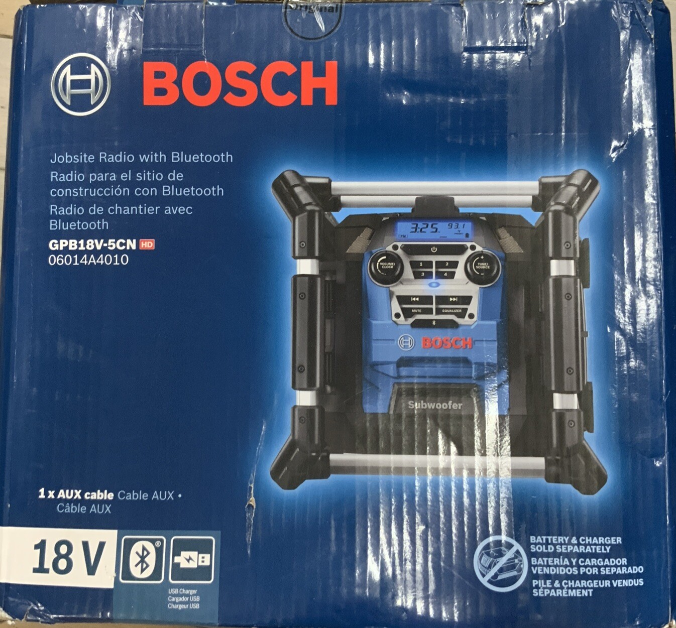 Bosch GPB18V-5C 18V Bluetooth AM/FM Jobsite Radio - Blue/Black for sale ...