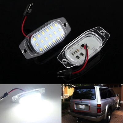 2x White 18-SMD LED License Plate Lights Lamp For 1996 1997 1998 Lexus ...