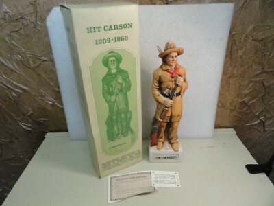 Vintage McCormick The Frontiersman Kit Carson Porcelain Decanter w/ Box ...
