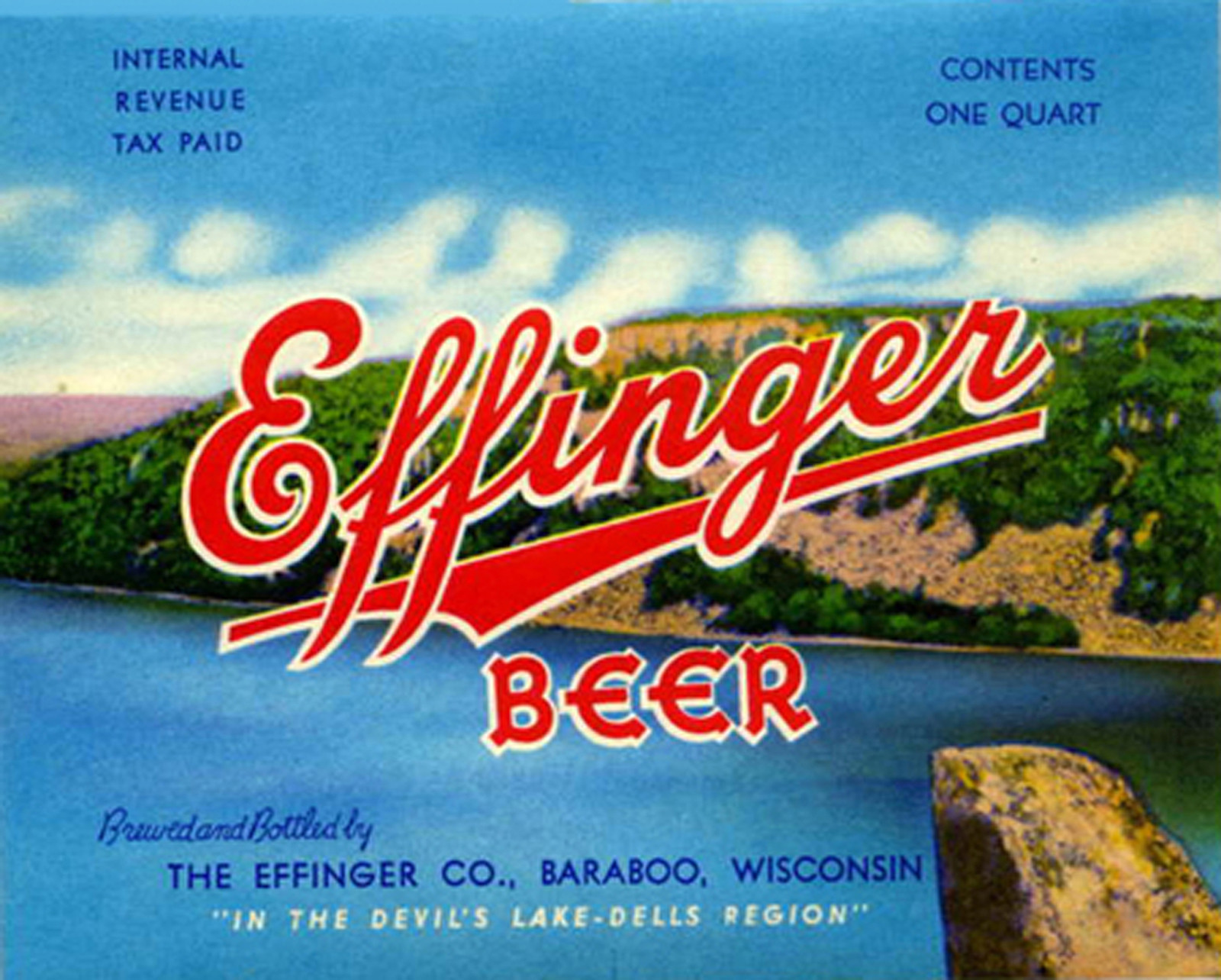 EFFINGER BEER LABEL T SHIRT Effinger Brew Baraboo Wis SIZES SMALL ...