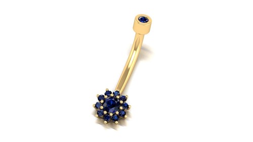 Sapphire navel piercing, Sapphire belly button ring, belly rook belly ...