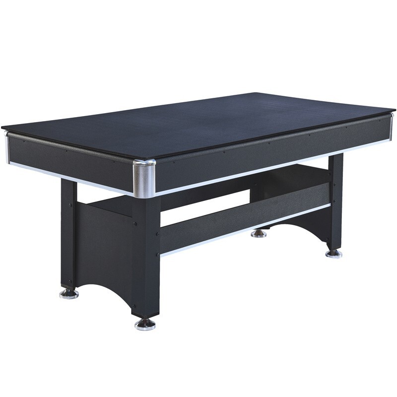 Spartan 6-ft Pool Table with Table Tennis Top - Black with Green Felt ...