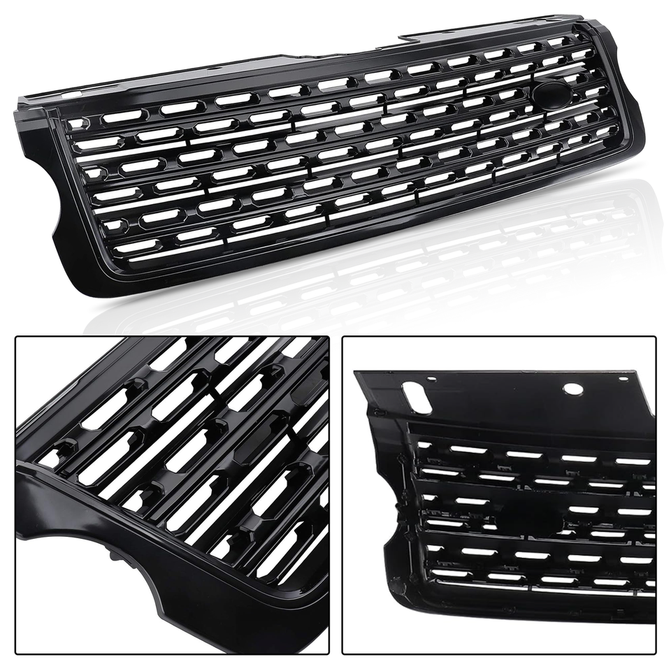 Front Black Grille Grill For 2013-2017 Land Rover Range Rover Gloss ...