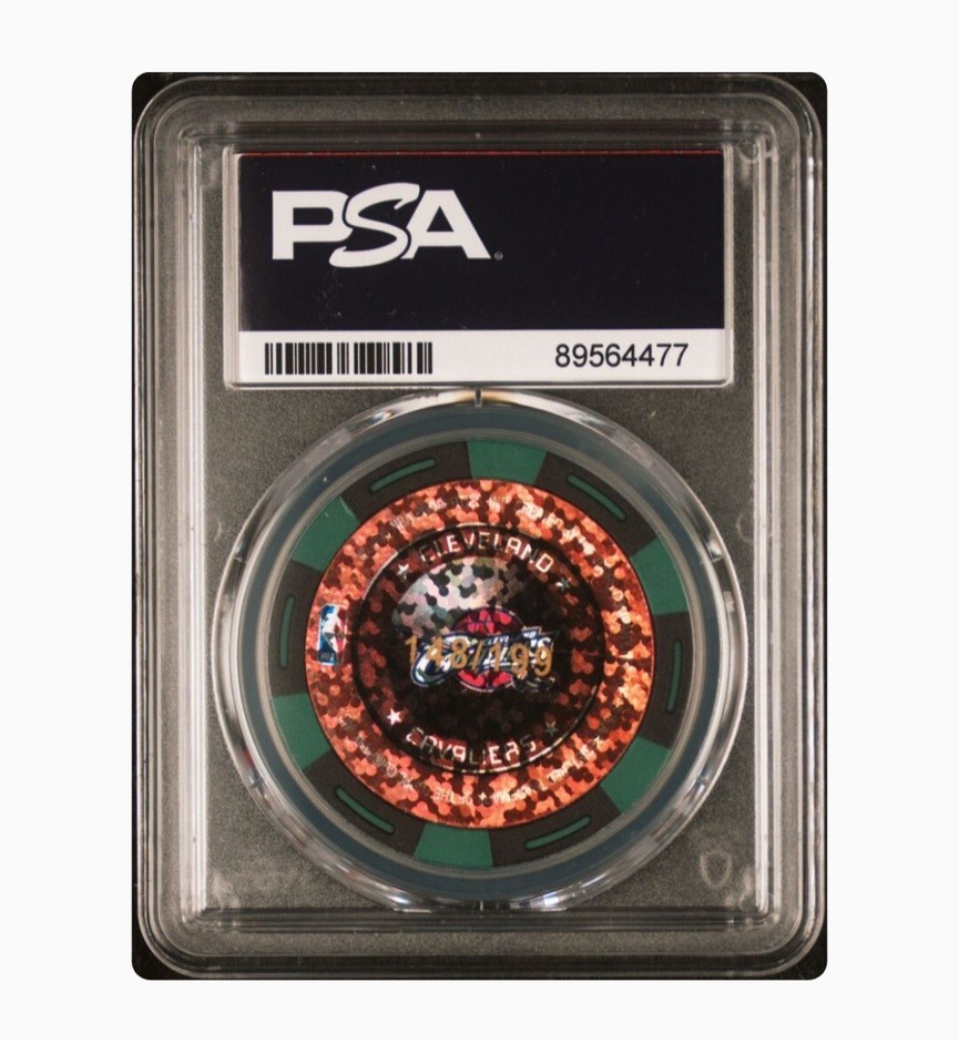 2005 LeBron James PSA 10 Gem Mint #148/199 Green Foil Topps Coin Chip ...