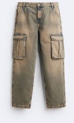 New ZARA MEN OVERDYED CARGO JEANS Size 31 | eBay