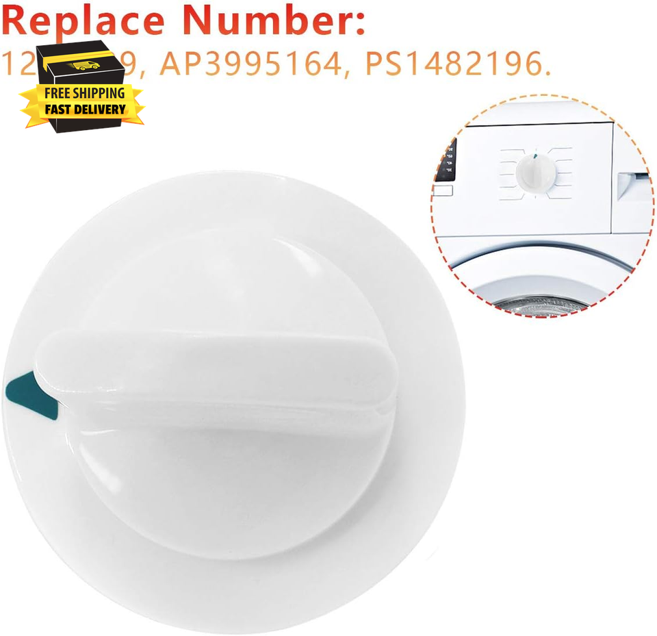 Dryer Timer Control Knob WE1M652 with Metal Sleeve Protection D-Shaft ...