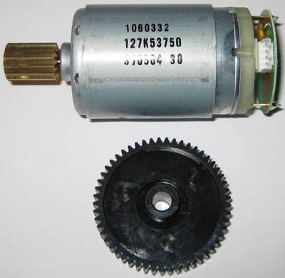 Johnson Electric 18V DC Motor with Brass and Plastic Gears - 4800 RPM ...