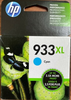 New Genuine HP 933 Cyan XL Ink Cartridges 6100 6600 6700 7110 7510 7610 ...